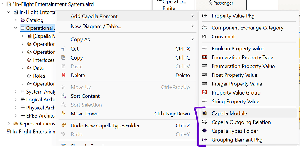 Requirement Viewpoint, Module Creation in Capella - Add-ons - Eclipse ...